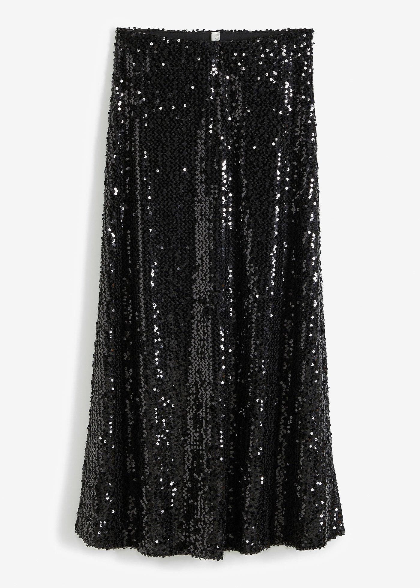 Elegant og moderne skjørt med paljetter - sort